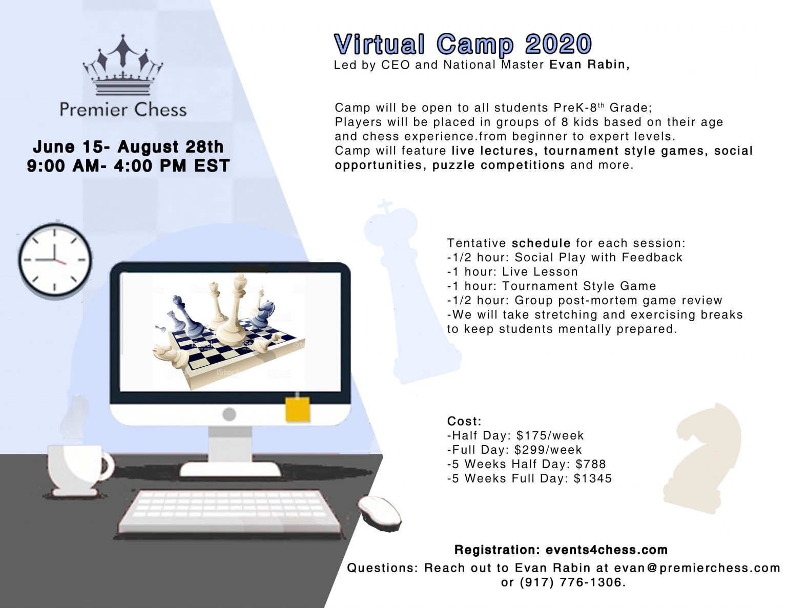 3 Exciting Virtual Camp Updates | Premier Chess