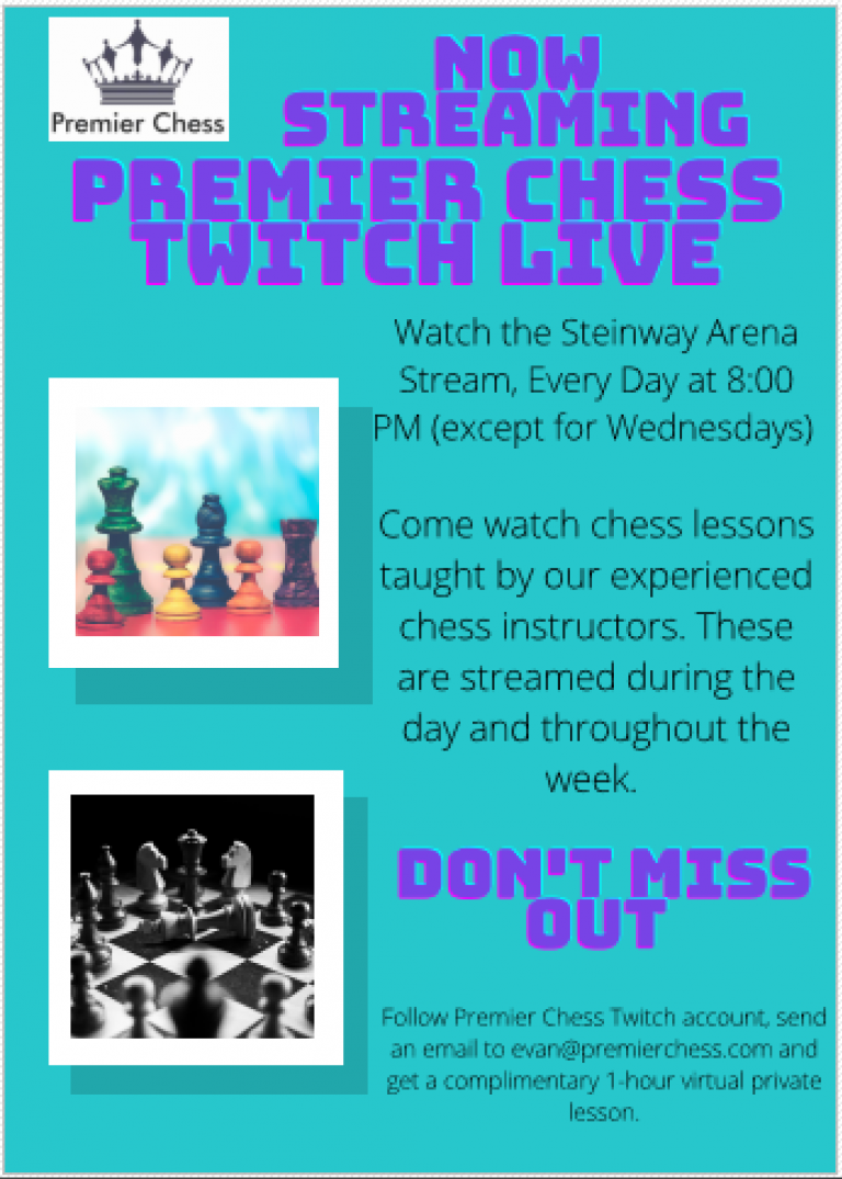 Now Streaming: Premier Chess Twitch LIVE | Premier Chess