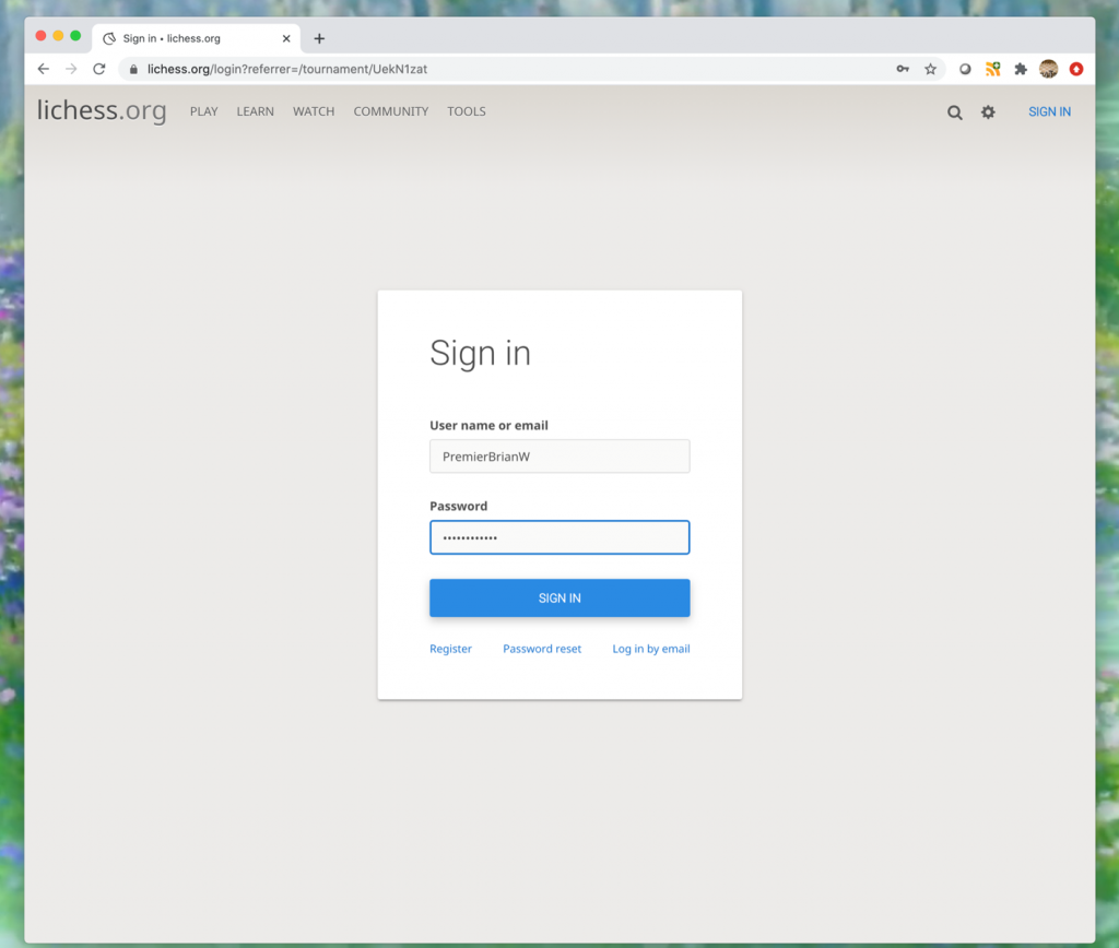 How to Log into a Lichess.org Tournament | Premier Chess